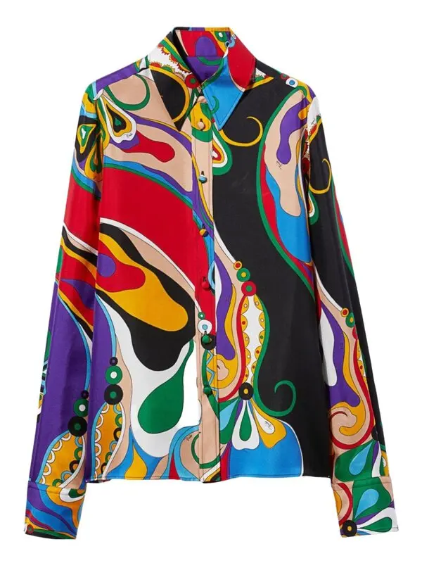 Emilio Pucci Vibrant Patterned Shirt - Red/color