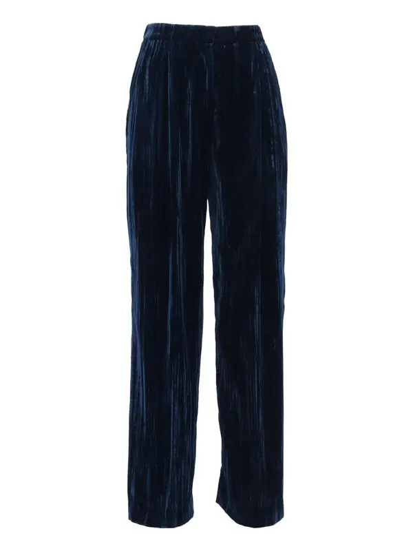 Aspesi Wide Leg Velvet Trousers - Black
