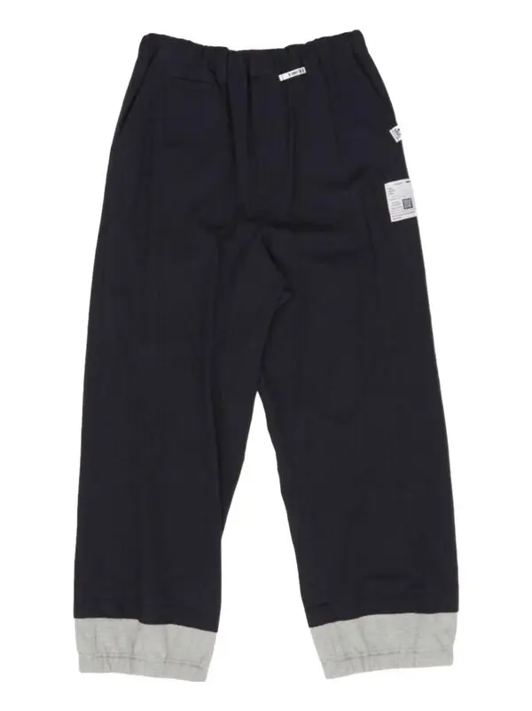 Mihara Yasuhiro Mix Layered Wide-leg Pants - Black
