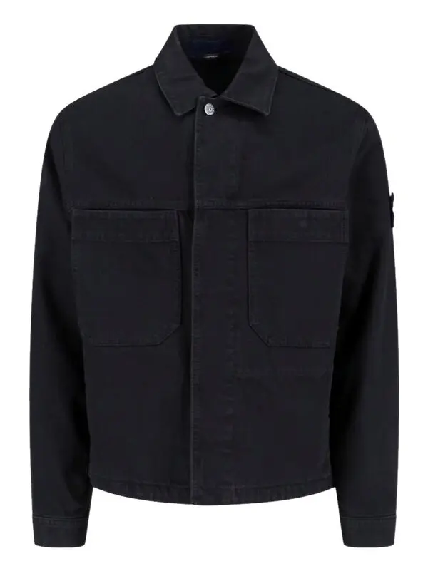 Stone Island Long Sleeved Jacket - Black