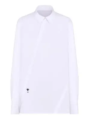 Dior Long Sleeve Shirt With Oblique Closure - White