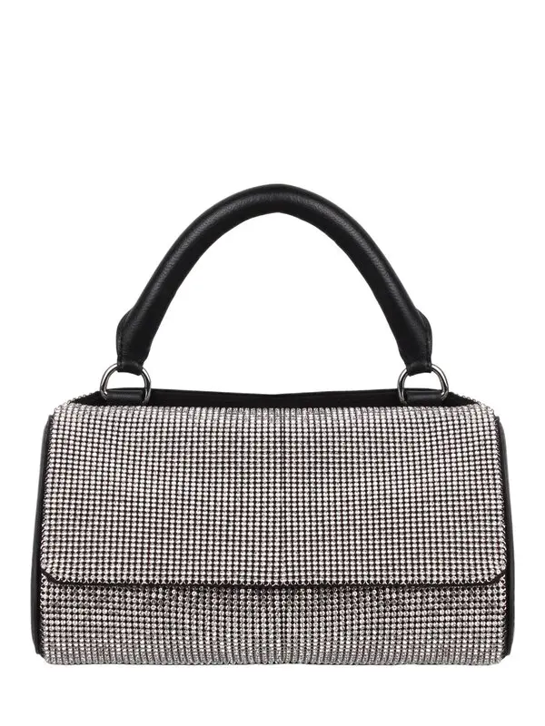 Kara Crush Mesh Clutch Bag - Gray