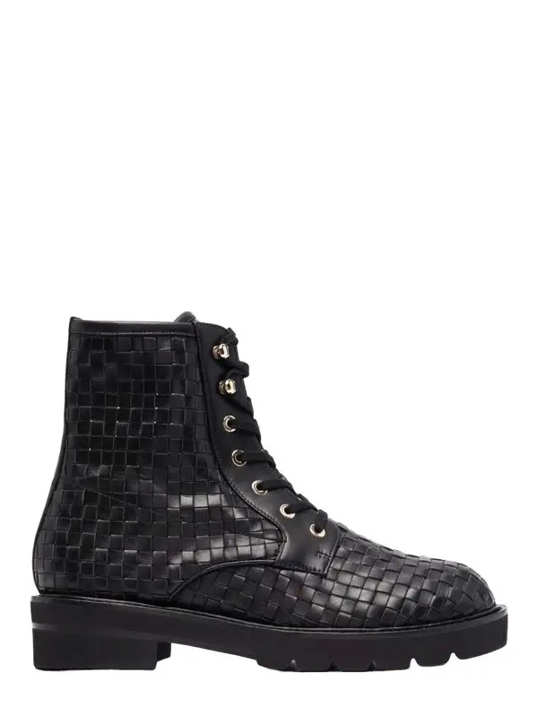 STUART WEITZMAN Mila Woven Ankle Boots - Black