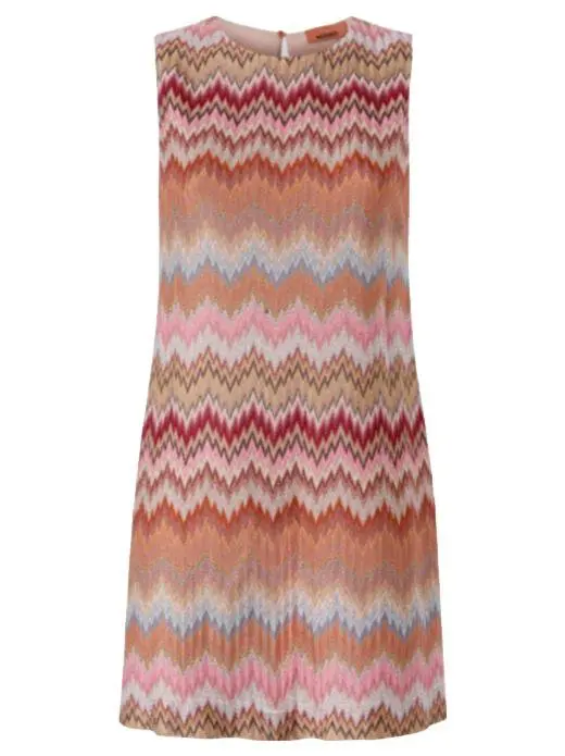 Missoni Sleeveless Chevron Mini Dress - Greenish-brown