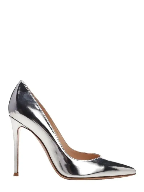 GIANVITO ROSSI Pointed Toe Stiletto Pumps - Silver