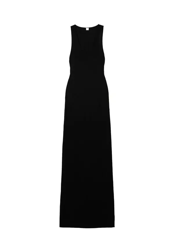 TOTEME Scoop Neck Trumpet Maxi Dress - Black