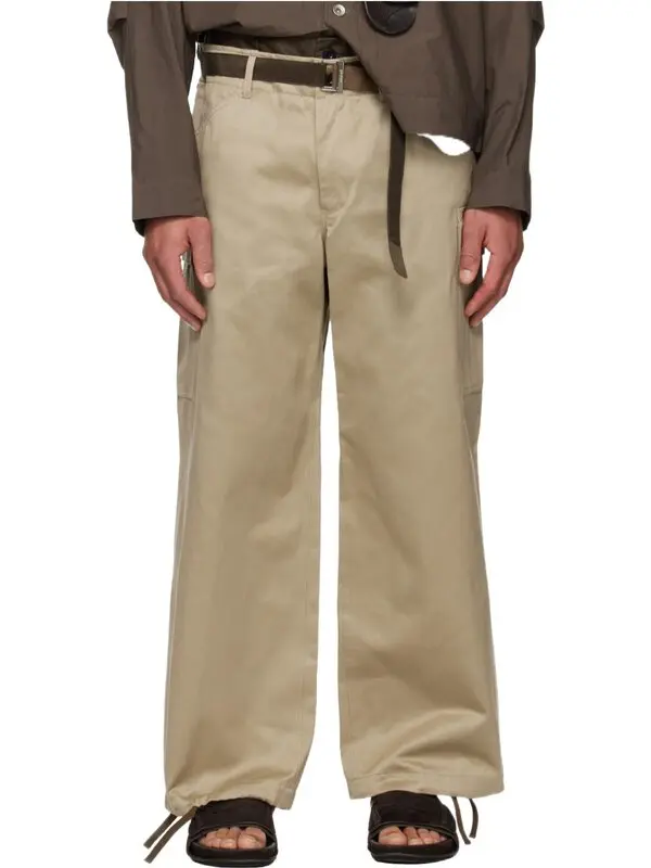 Sacai Workwear Casual Pants - Nude