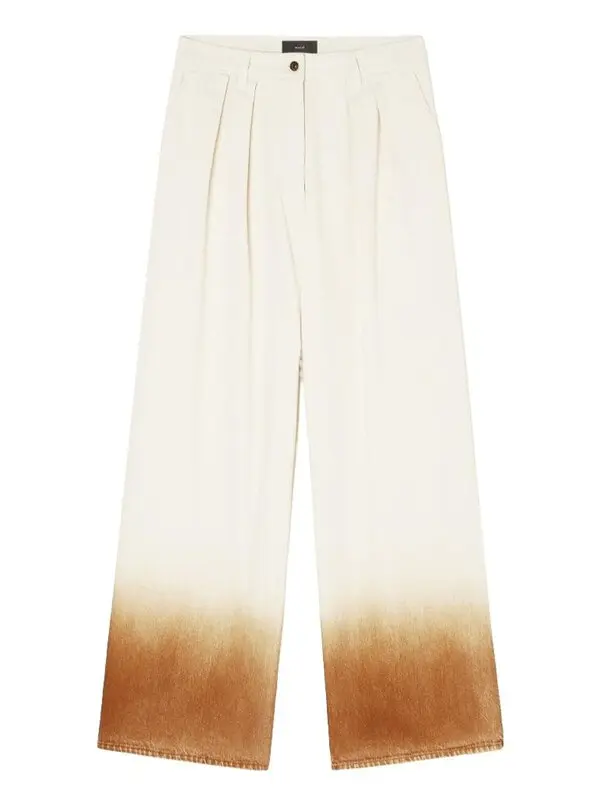 Alanui Gradient Effect Wide-leg Jeans - Nude
