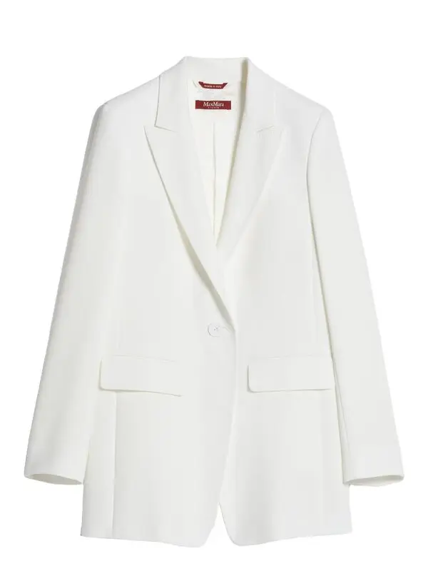 Max Mara Slim Fit Suit Coat - Natural