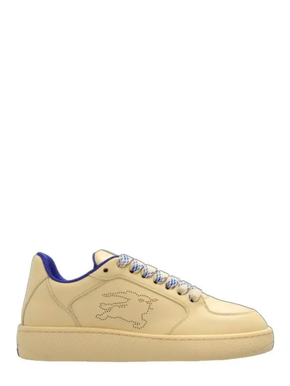 Burberry Logo Detailed Lace-up Sneakers - Vanilla