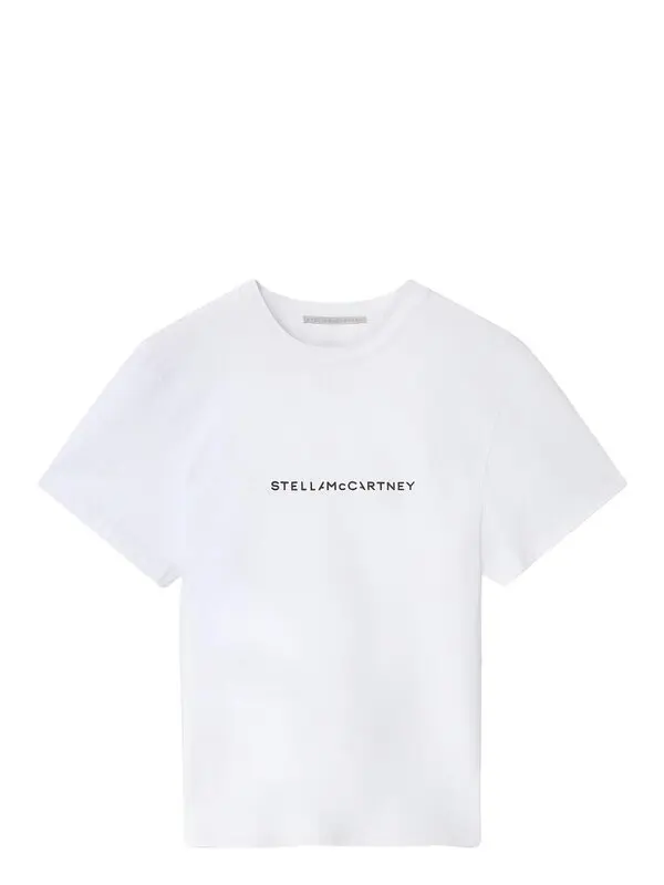 Stella McCartney Crewneck T-shirt With Iconic Branding - Pure White