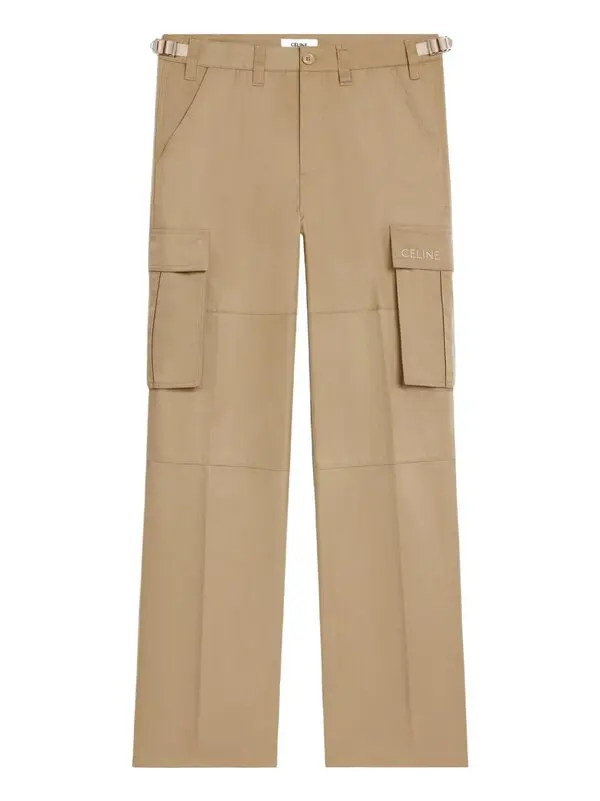 Celine Technical Cotton Cargo Pants - Light Brown