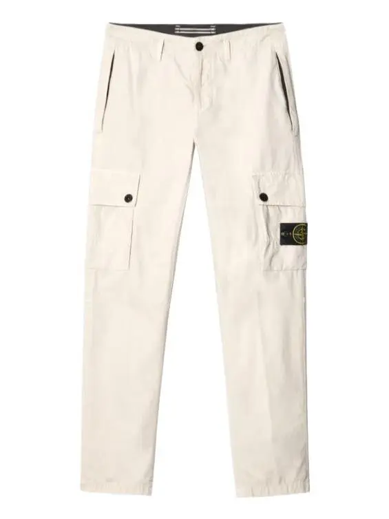 Stone Island Logo Patch Cargo Pants - Sand