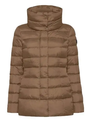 Peuterey Long-sleeved Down Jacket With High Neck - Brown