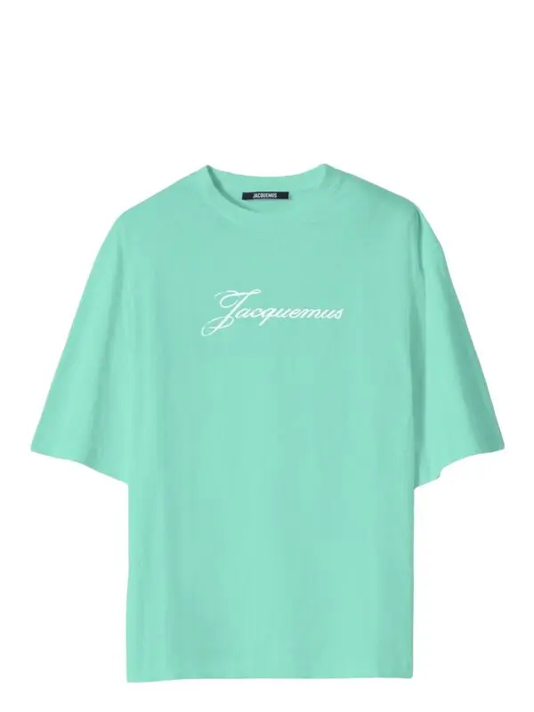 Jacquemus Short Sleeve Crewneck Logo T-shirt - Green