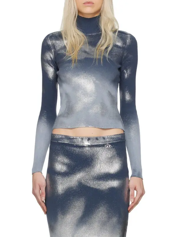 DIESEL® M-ileen High Neck Metallic-effect Jumper - Multicolor