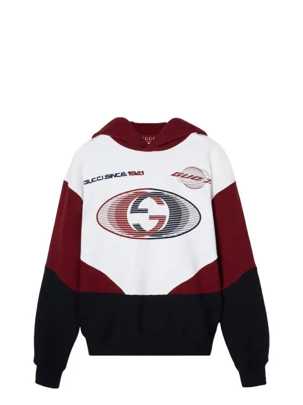 Gucci Cotton Jersey Hooded Sweatshirt With Graphic Print - Multicolour