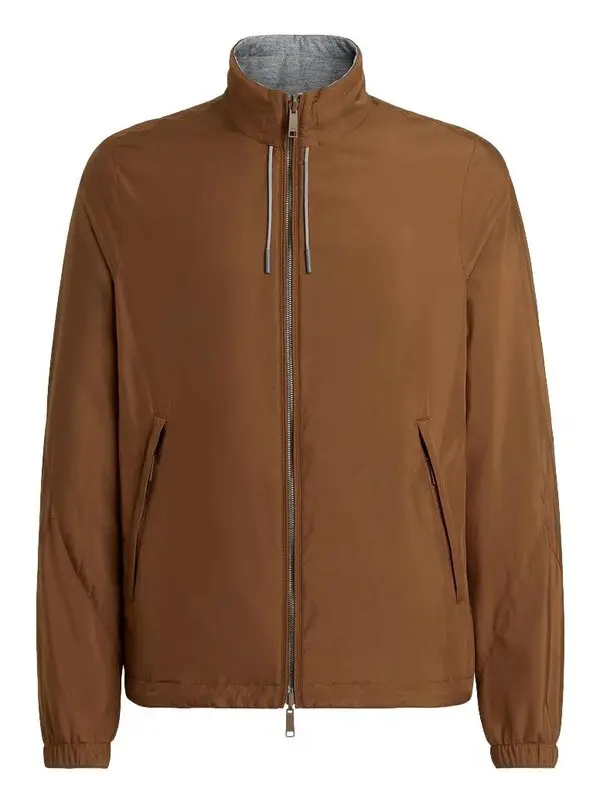 Zegna Reversible Zip-up Jacket - Brown