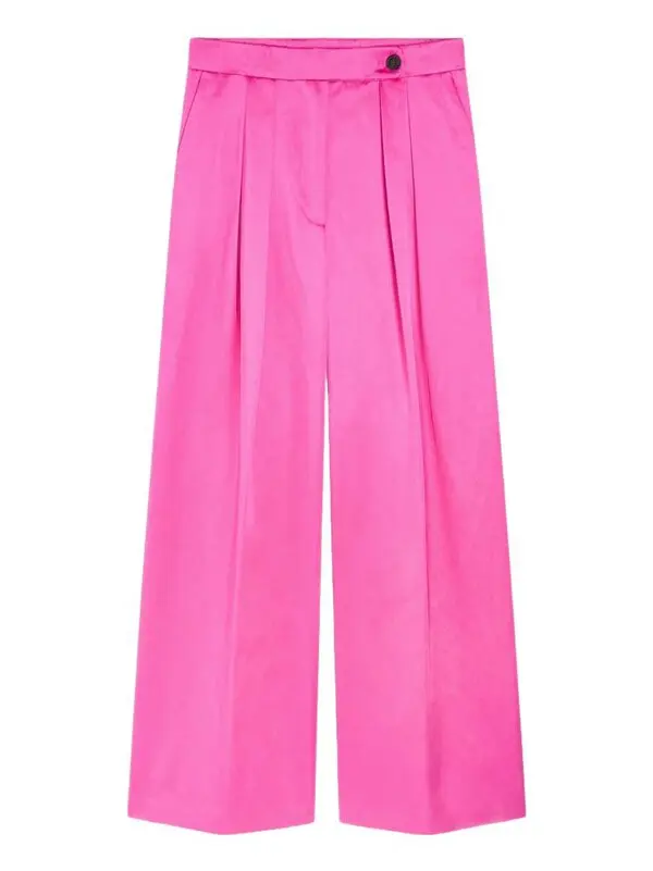 Dries Van Noten Wide Pleated Trousers - Purple-red