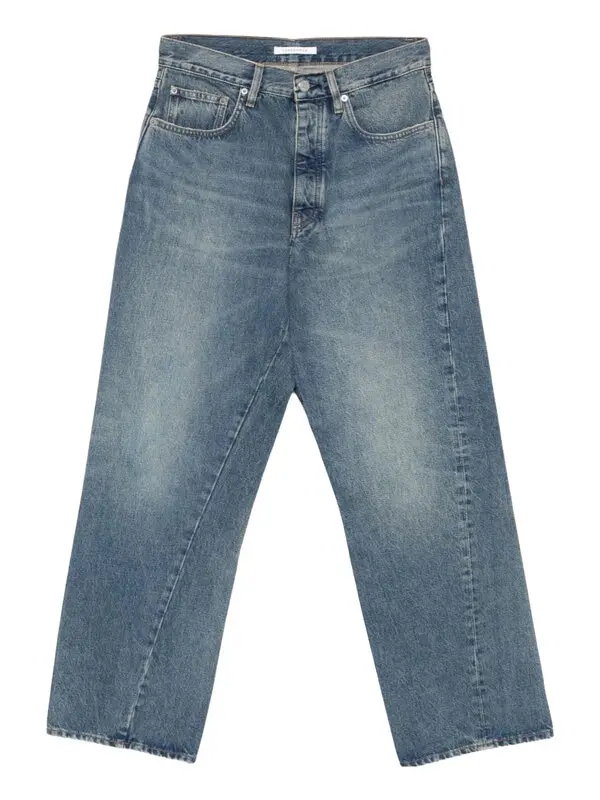 SUNFLOWER Wide-leg Twisted Jeans - Blue