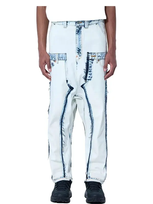 Junya Watanabe Panelled Deconstructed Jeans - White