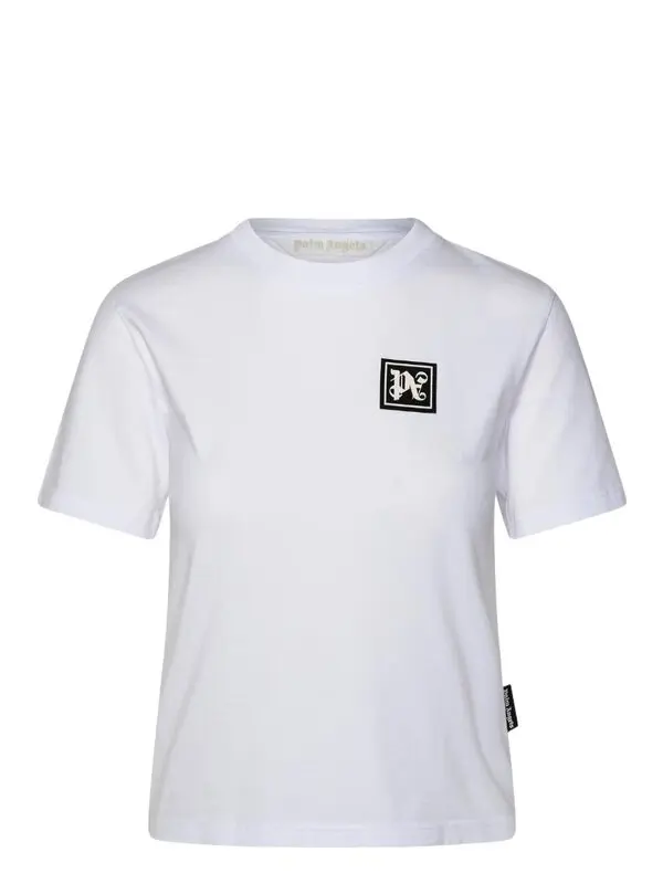 Palm Angels Logo Patch Crewneck T-shirt - White