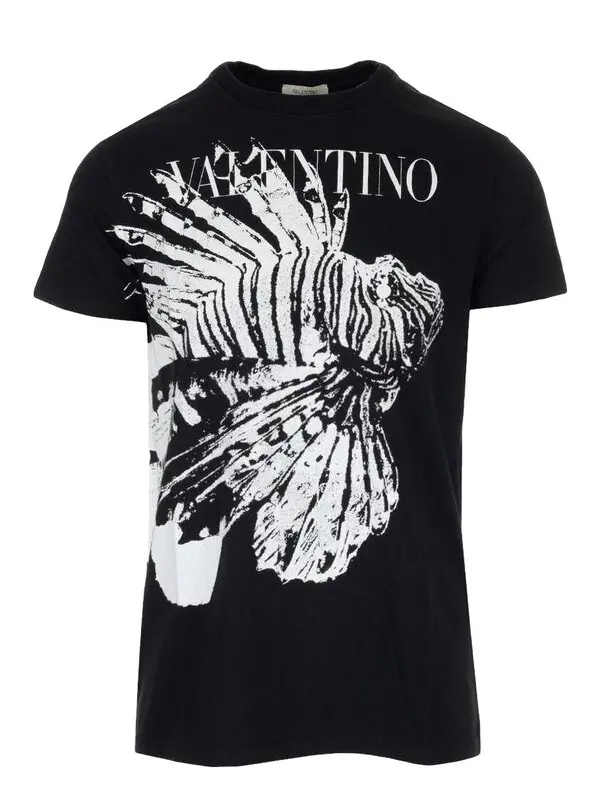 Valentino Garavani Print Cotton T-shirt - Black