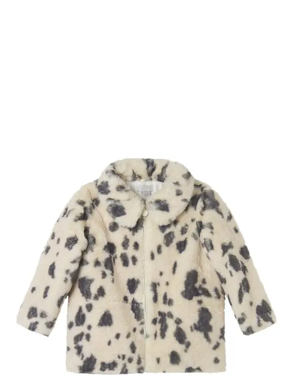 Stella McCartney Faux Fur Animal Print Jacket - Nude
