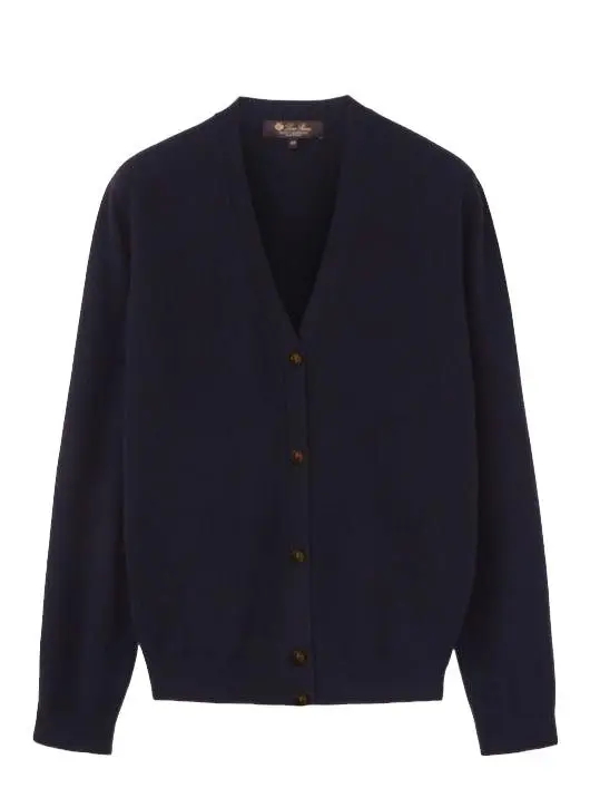 Loro Piana V-neck Button-up Cardigan - Navy Blue