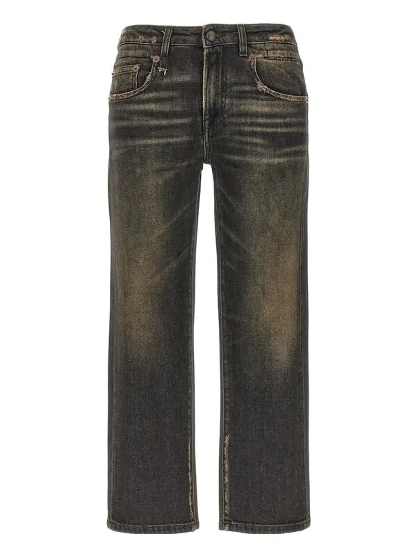 R13 Straight Leg Jeans - Monastery Black