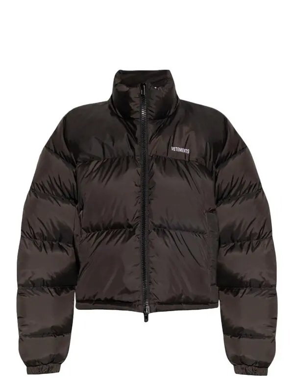 Vetements Long Sleeve Down Jacket - Black