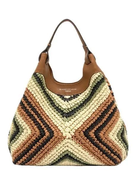 GIANNI CHIARINI Dua Woven Shoulder Bag With Clutch - Willow