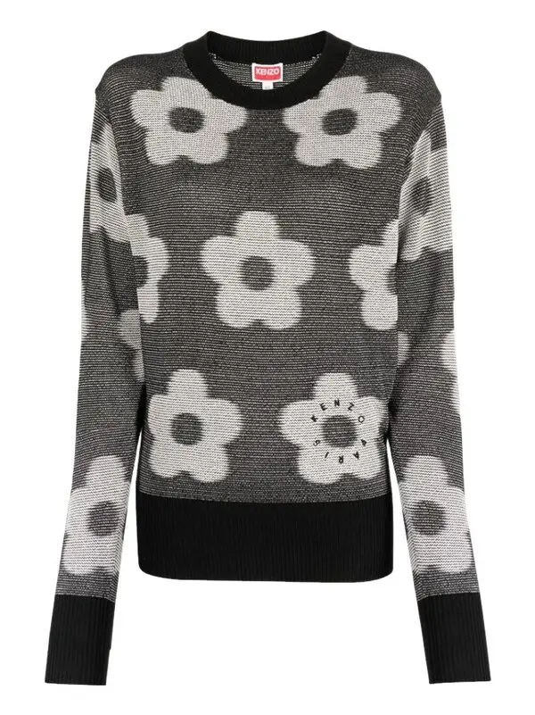 Kenzo Flower Spot Jumper - Black