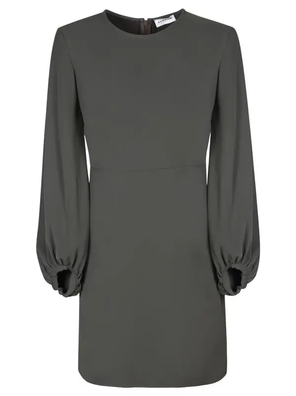 P.a.r.o.s.h Long-sleeved A-line Mini Dress - Black