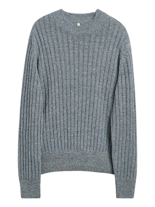 SUNFLOWER Crew Neck Long Sleeve Sweater - Gray