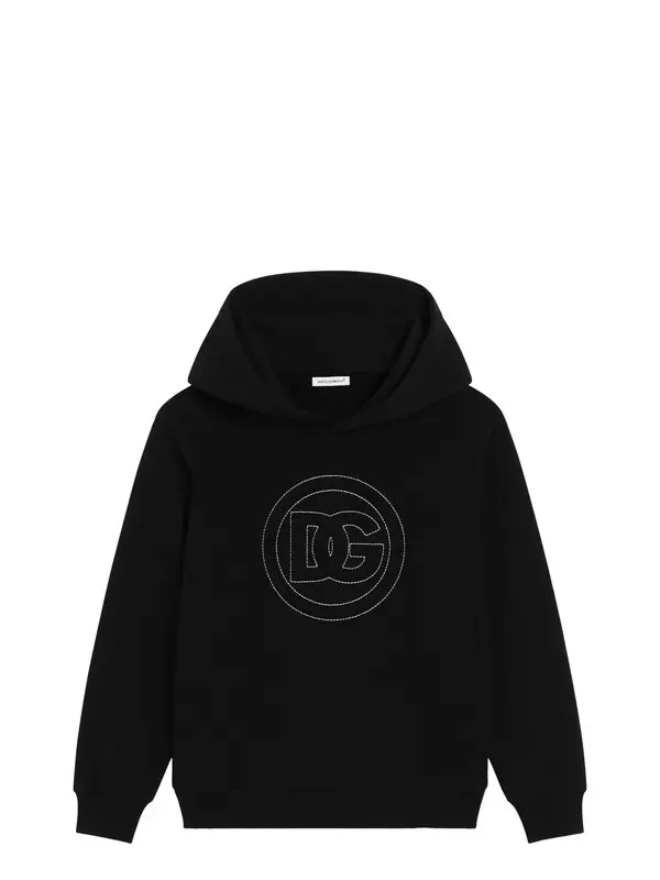 Dolce & Gabbana Dg Logo Detail Hoodie - Black