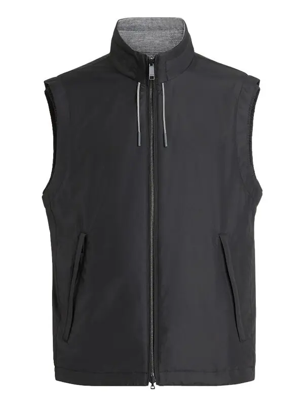 Zegna Reversible Brezza Vest - Black