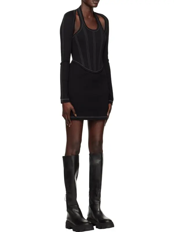 DION LEE Modular Corset Dress - Black