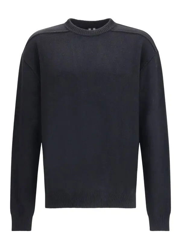 Rick Owens Round Neck Knitted Top - Black