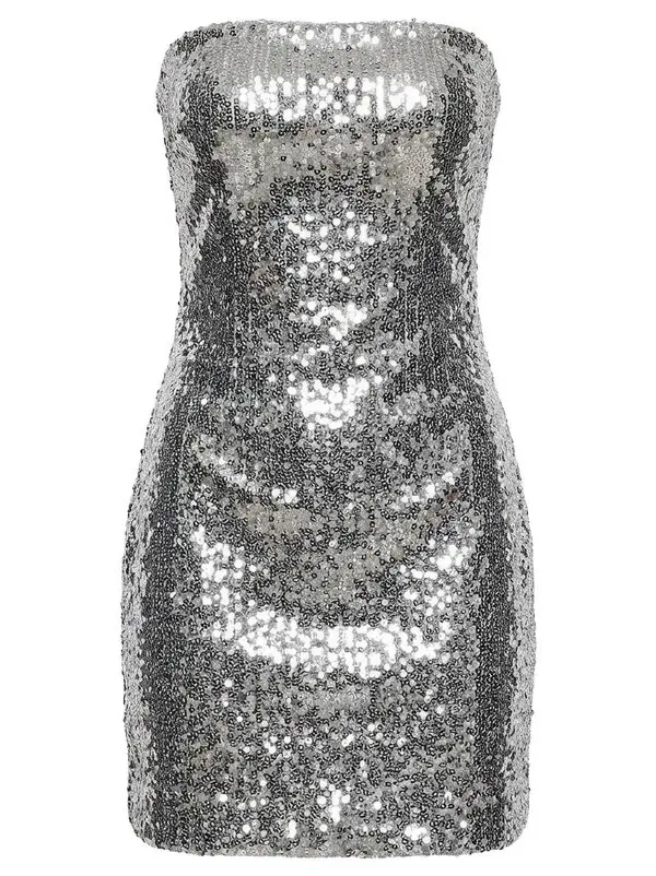 Gucci Embellished Mini Dress - Silver