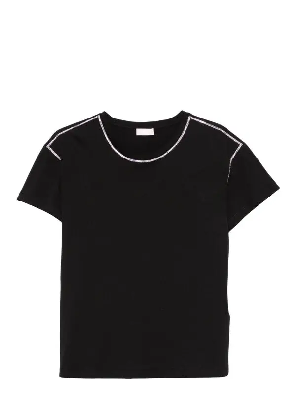 Liu Jo Embellished Crewneck T-shirt - Black