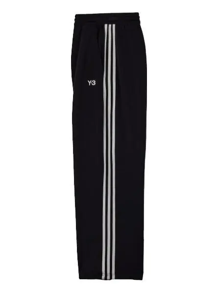 Y3 Logo Printed 3-stripes Track Pants - Black