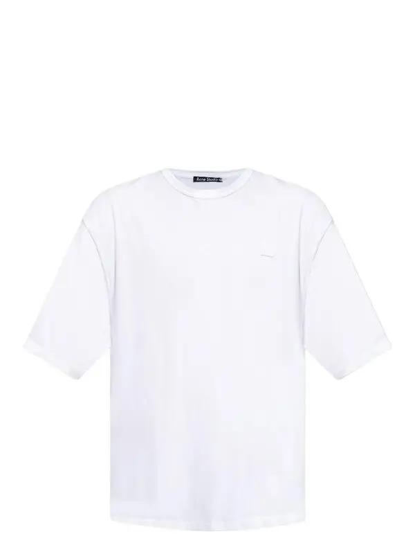Acne Studios Face Logo Patch Crewneck T-shirt - White
