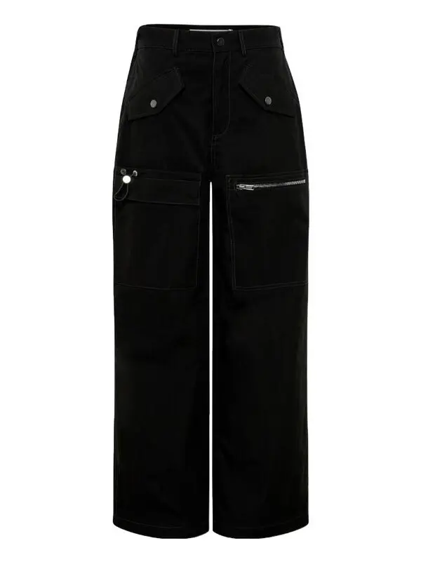 DION LEE Multi-pocket Straight-leg Trousers - Black