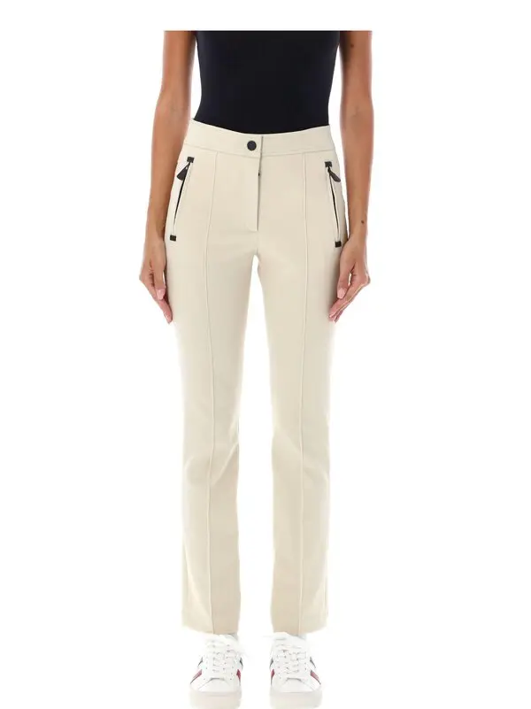 Moncler Twill Trousers - Nude