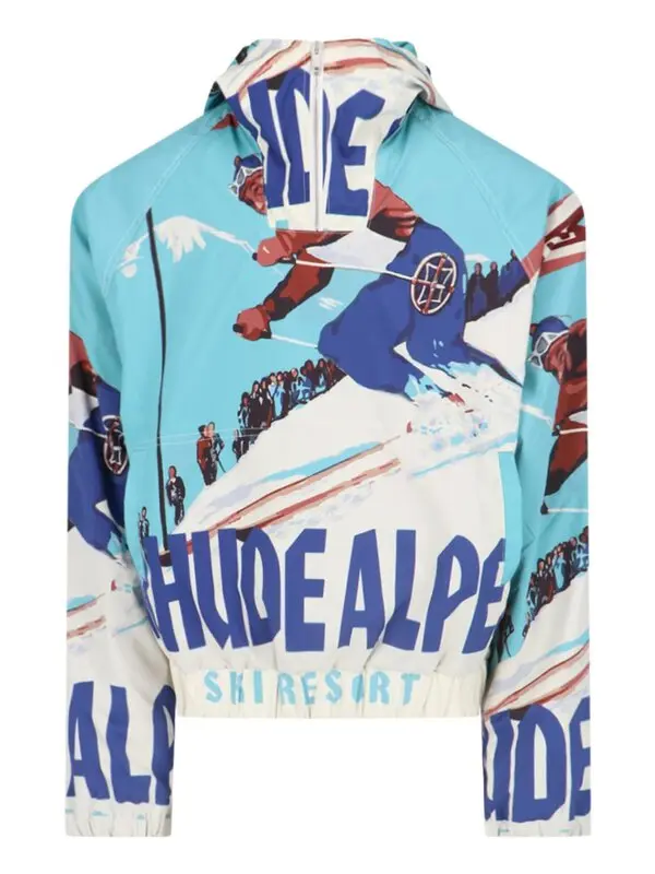 Rhude Alpine Print Half-zip Jacket - Multi