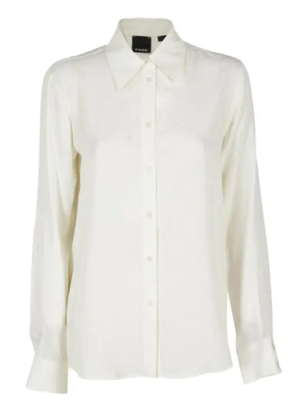 Pinko Lapel Long-sleeved Shirt - White