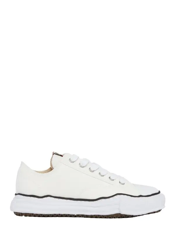 Mihara Yasuhiro Round Toe Lace-up Sneakers - White