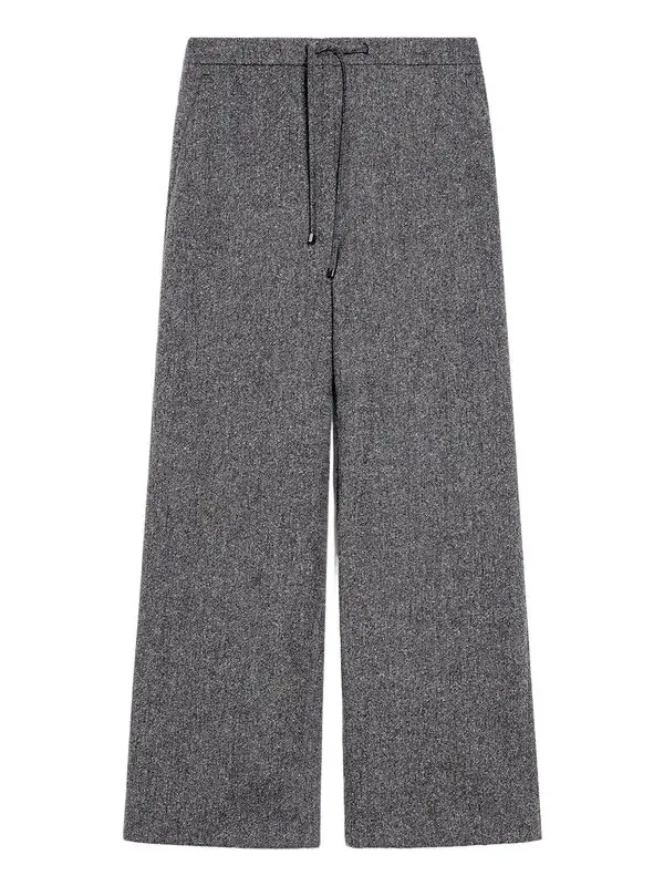 Max Mara Mina Drawstring Cropped Trousers - Black