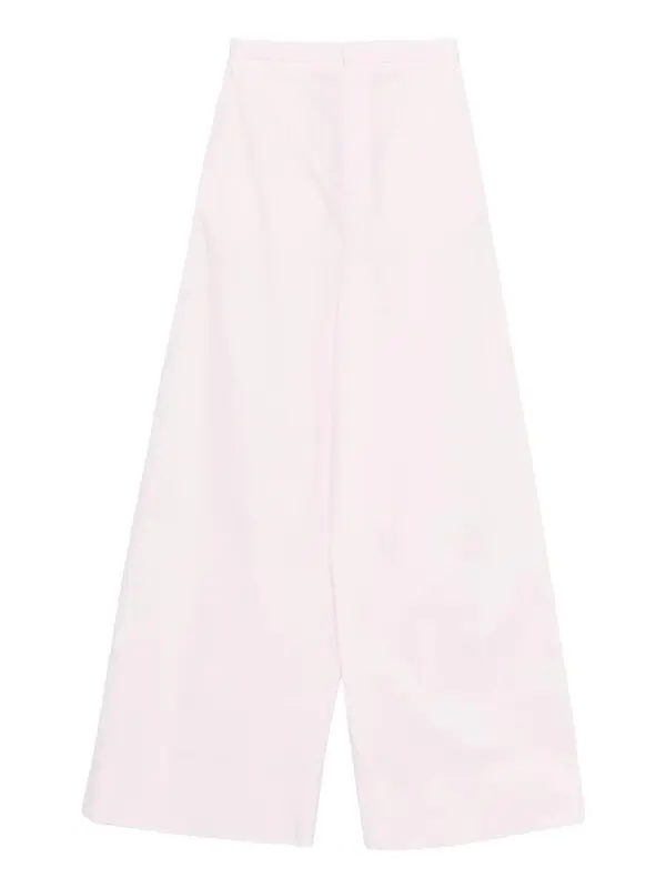 FORTE_FORTE Poplin Wide Leg Trousers - White